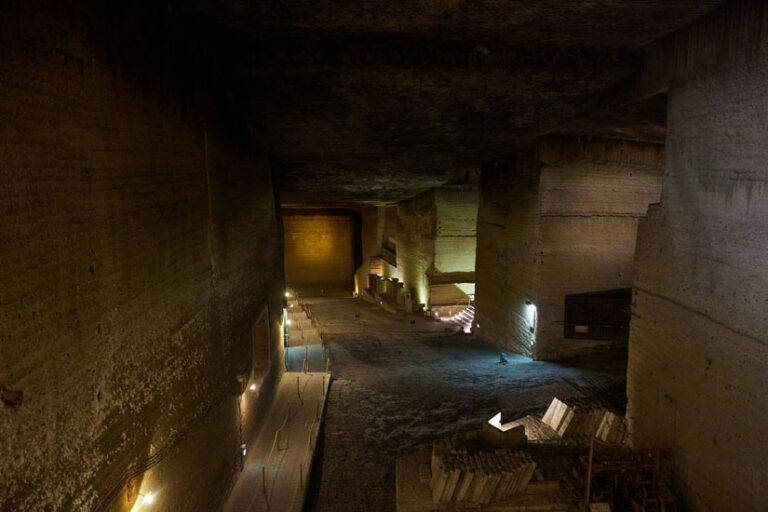 A massive underground space, 30 meters below ground, created by human ...